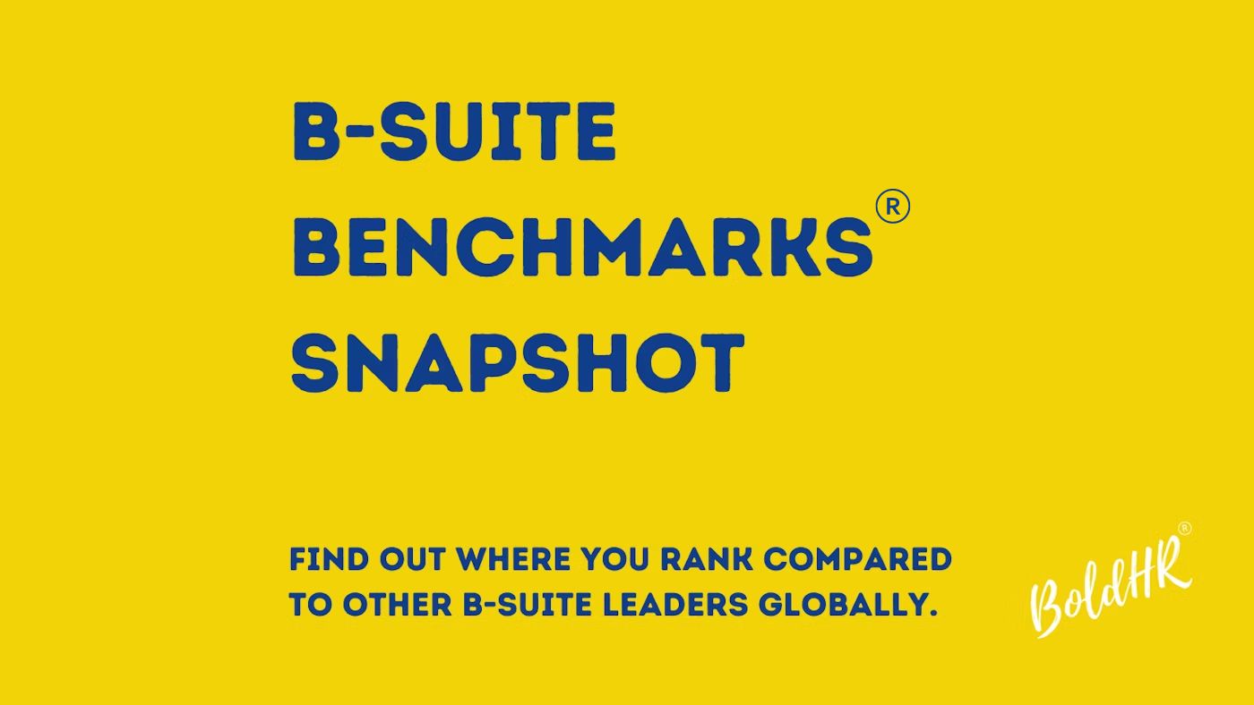 B-Suite Benchmarks™ SNAPSHOT - BoldHR® by Rebecca Houghton